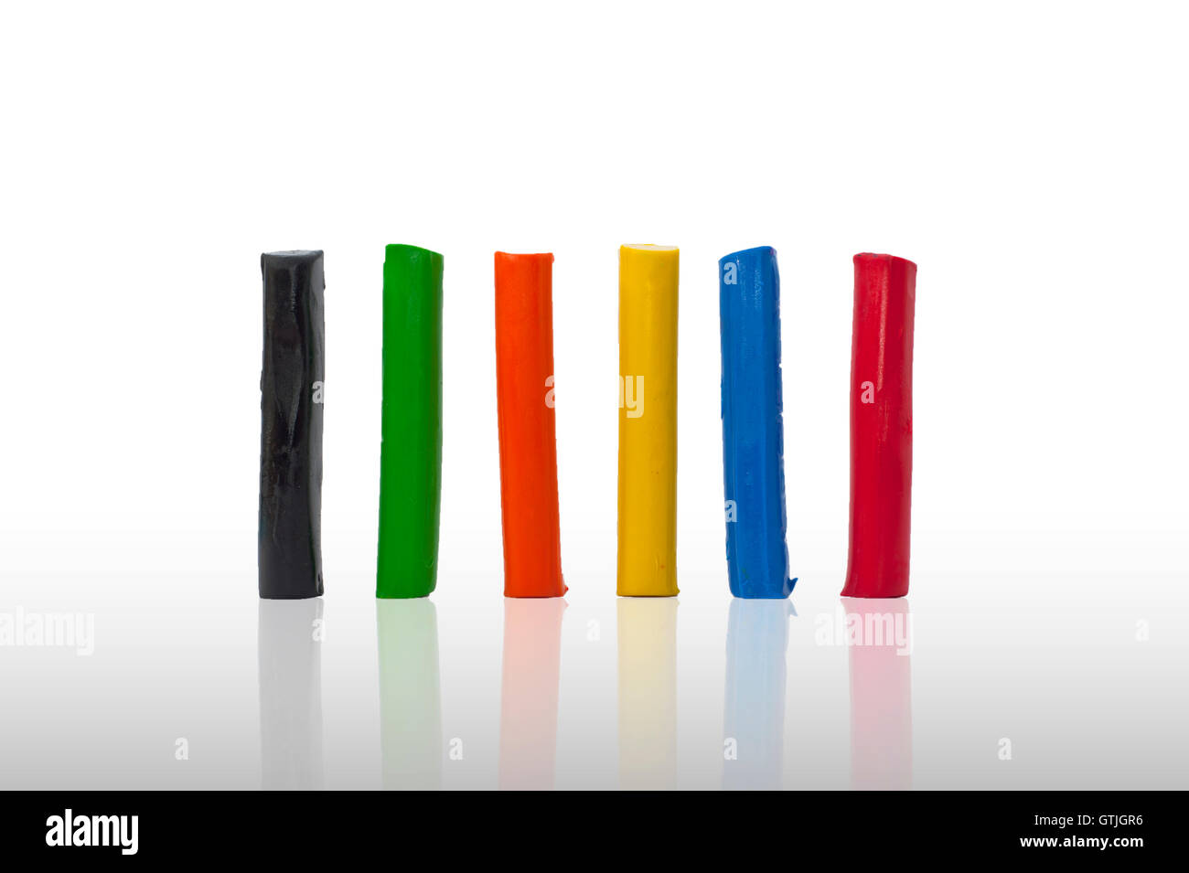 Colorful Plasticin sticks on white background Stock Photo - Alamy