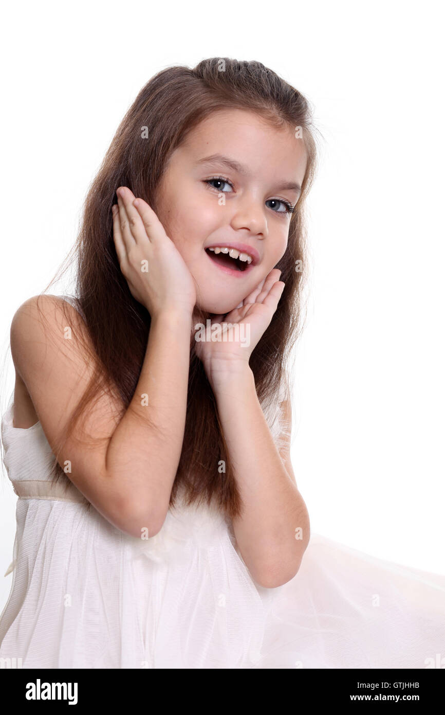 portrait of a little amazing girl Stock Photo - Alamy