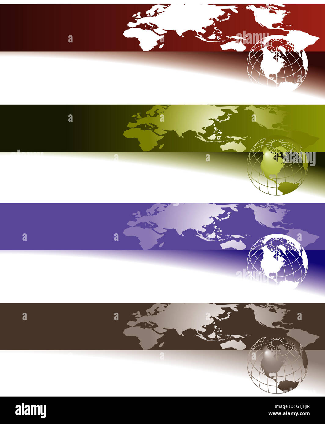 Global map and banner hi-res stock photography and images - Alamy