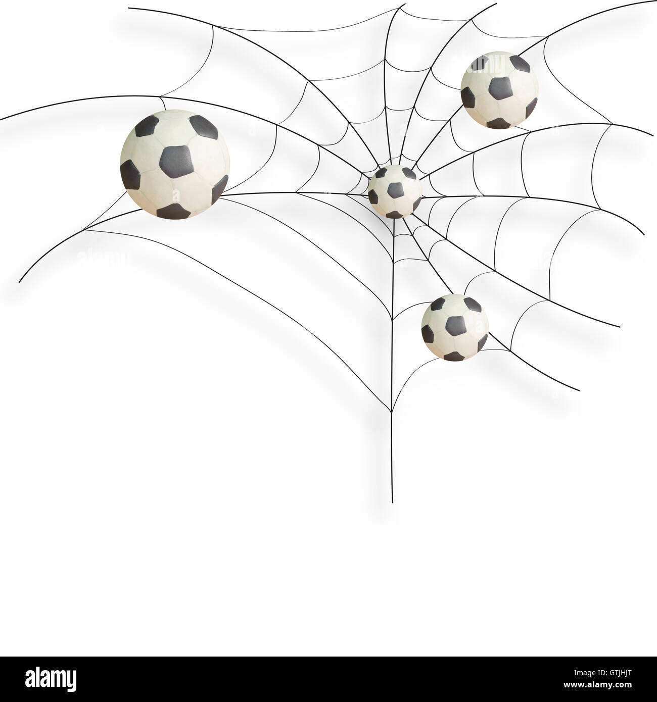 Plasticine Football and spider background Stock Photo - Alamy