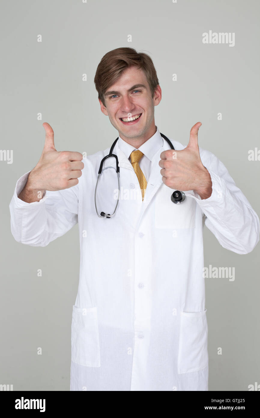 Studio portrait of a confident young doctor Stock Photo - Alamy
