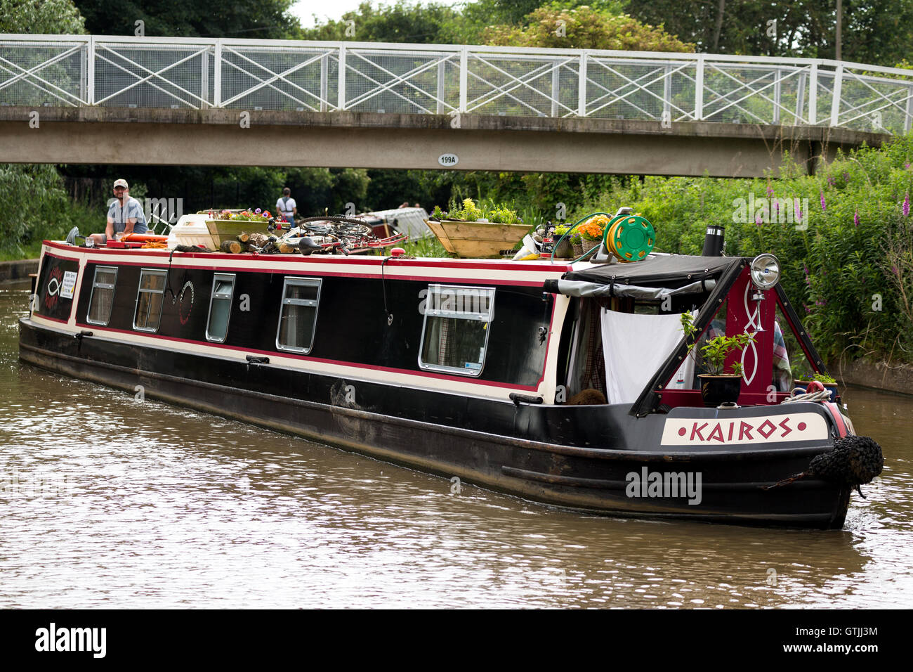 Barge on River Weaver Navigation. Cheshire England UK Stock Photo - Alamy