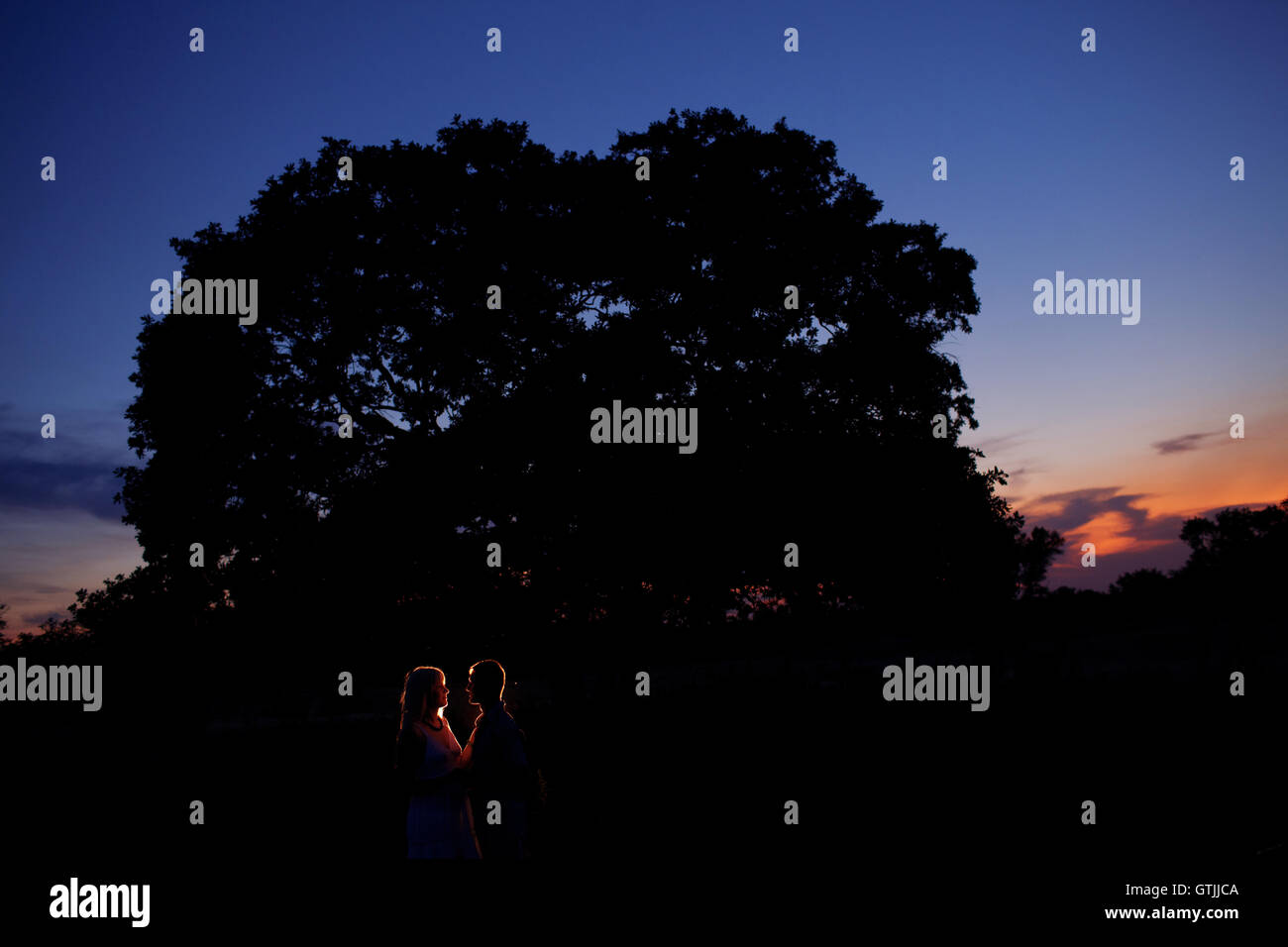 silhouettes at night outdoors Stock Photo - Alamy