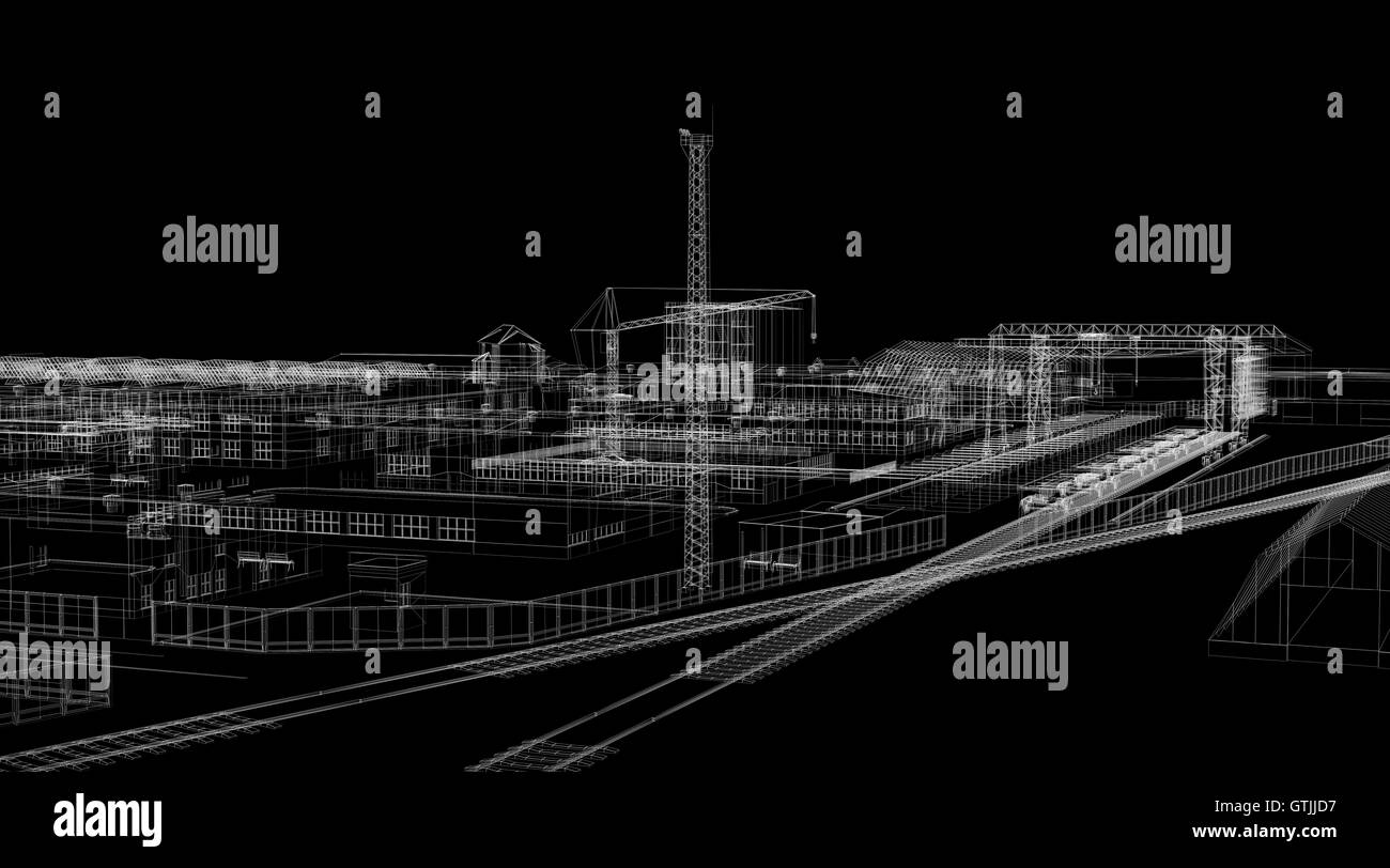 Industrial abstract architecture Stock Photo - Alamy