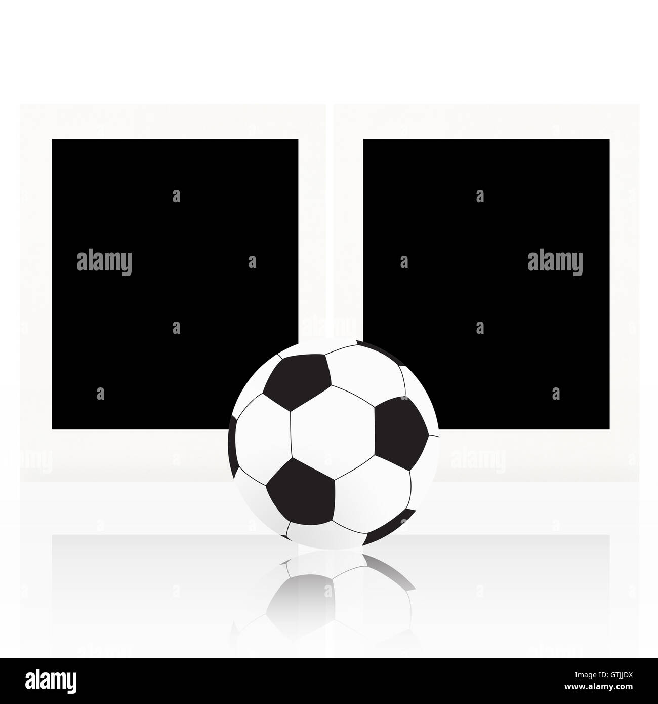 Football soccer on white background Stock Photo - Alamy