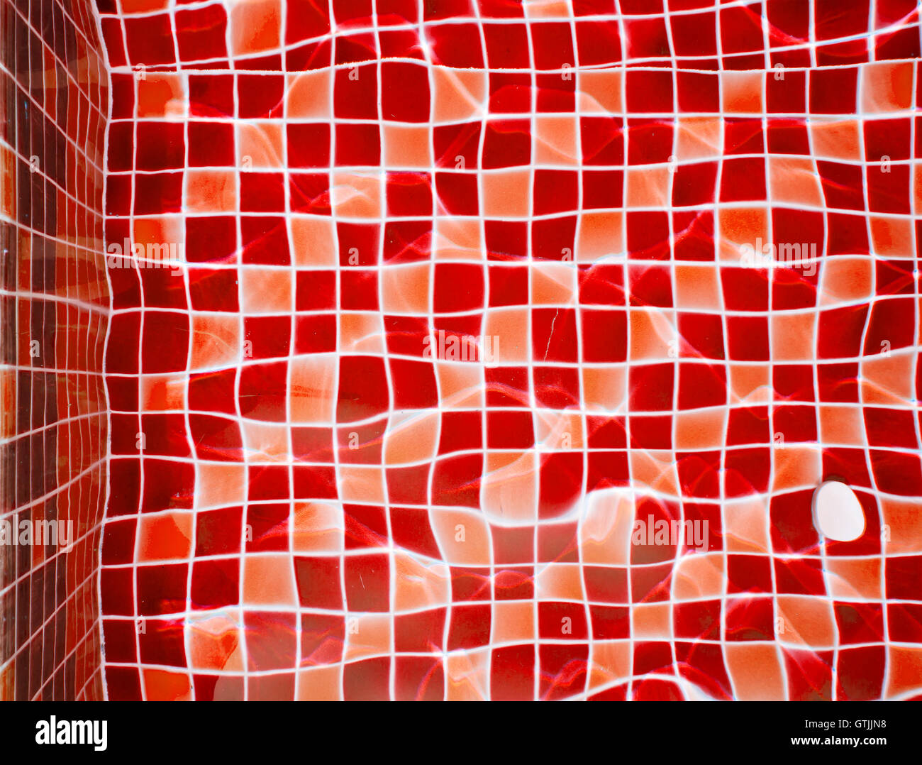 Refection of red water in Swimming pool Stock Photo - Alamy