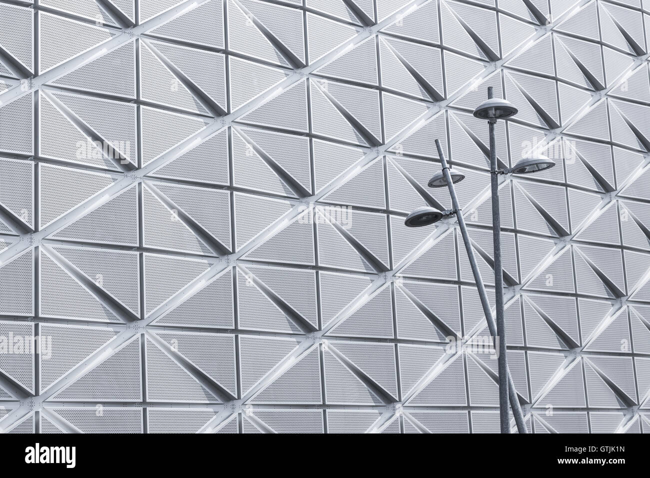 Street lights on modern architectural background Stock Photo - Alamy