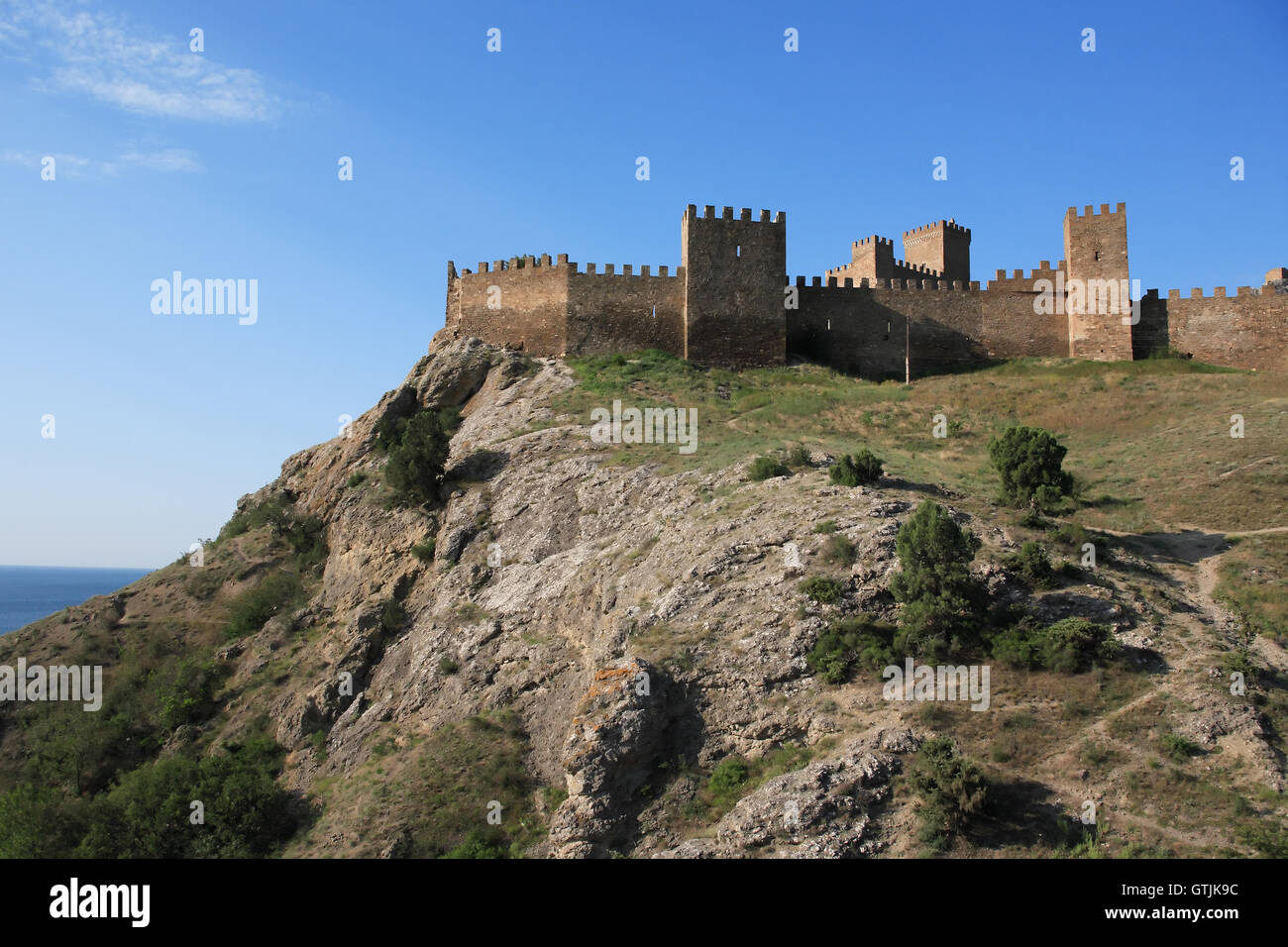 Fortress On The Rock Stock Photo - Alamy