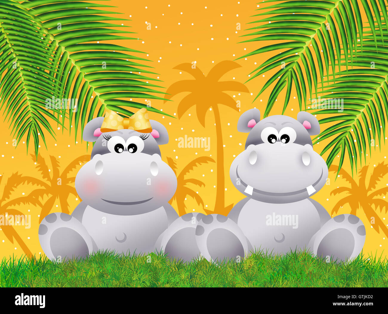 Cartoon hippos hi-res stock photography and images - Alamy