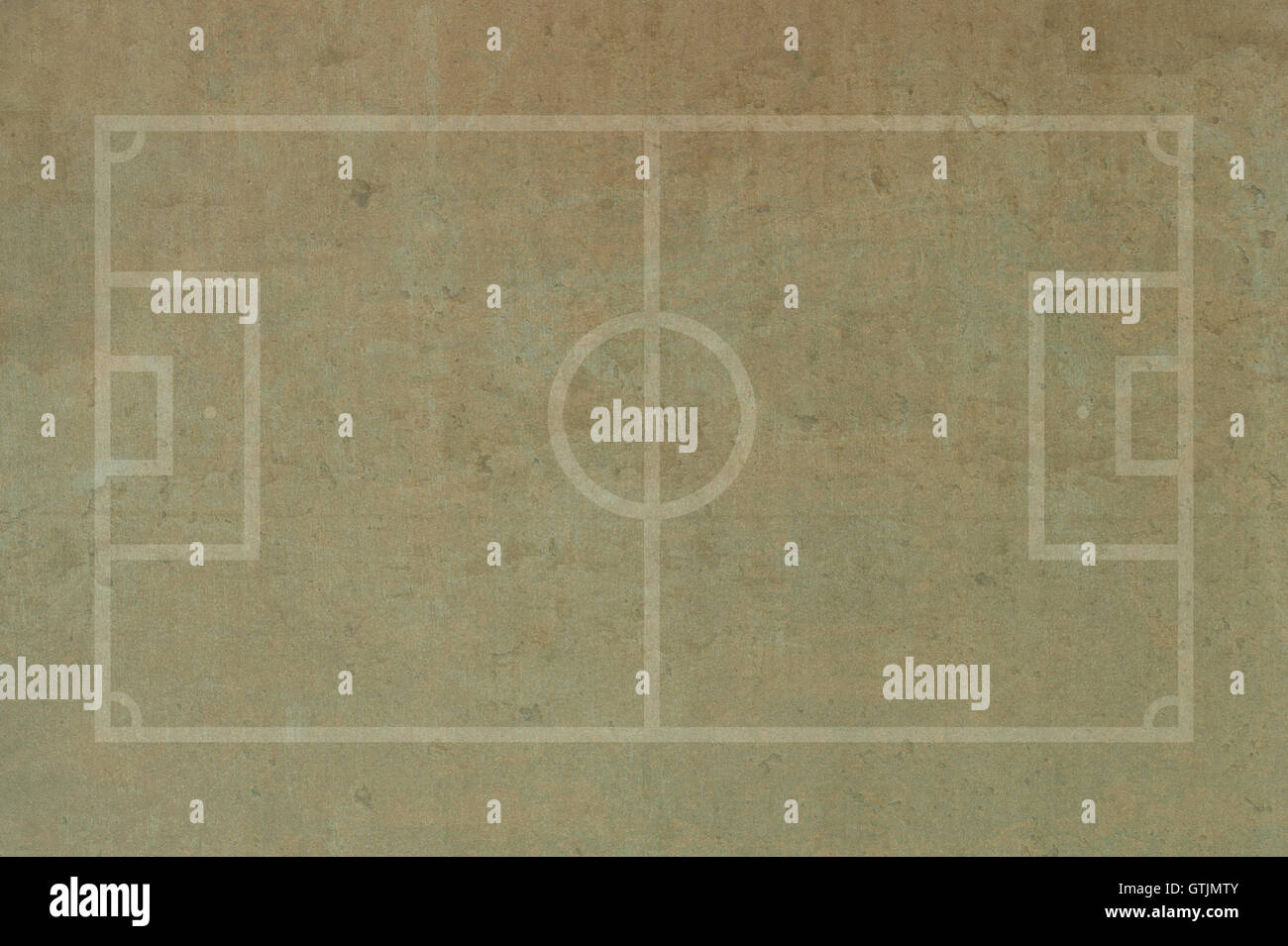 Soccer football field on grunge paper background Stock Photo - Alamy
