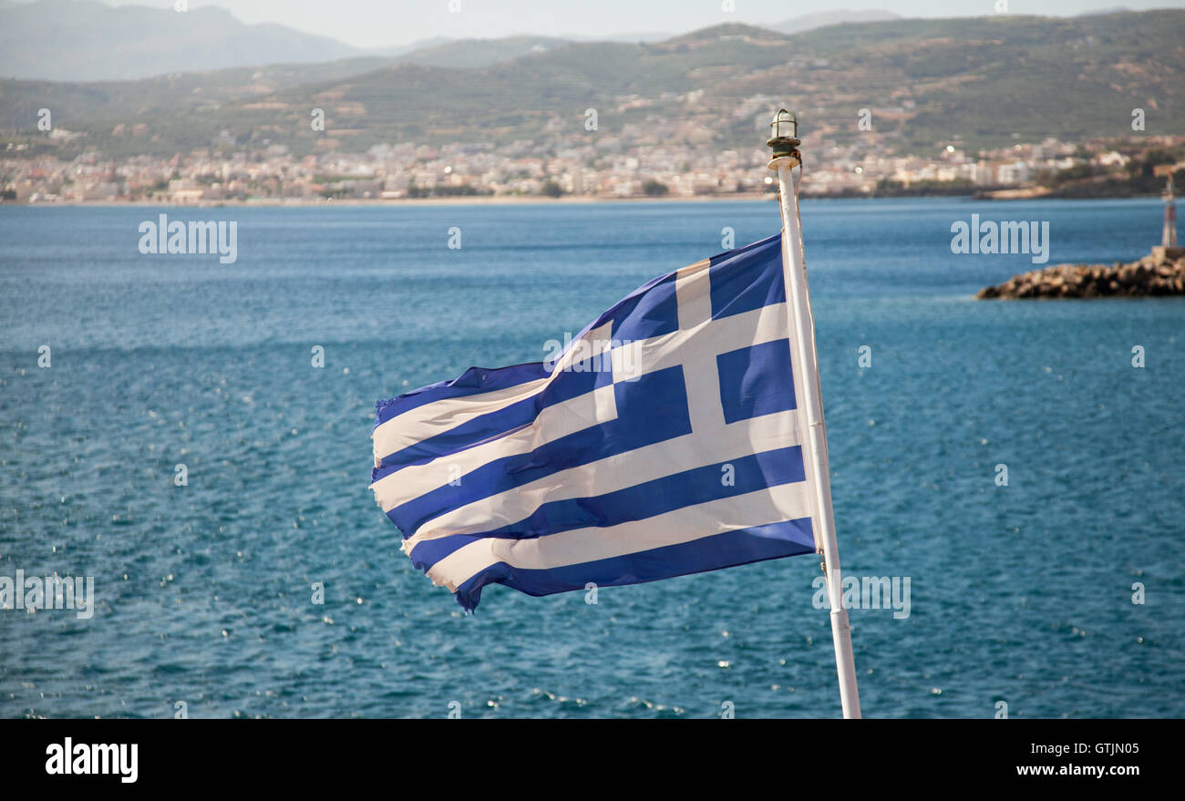 Blue sign crete greece hi-res stock photography and images - Alamy