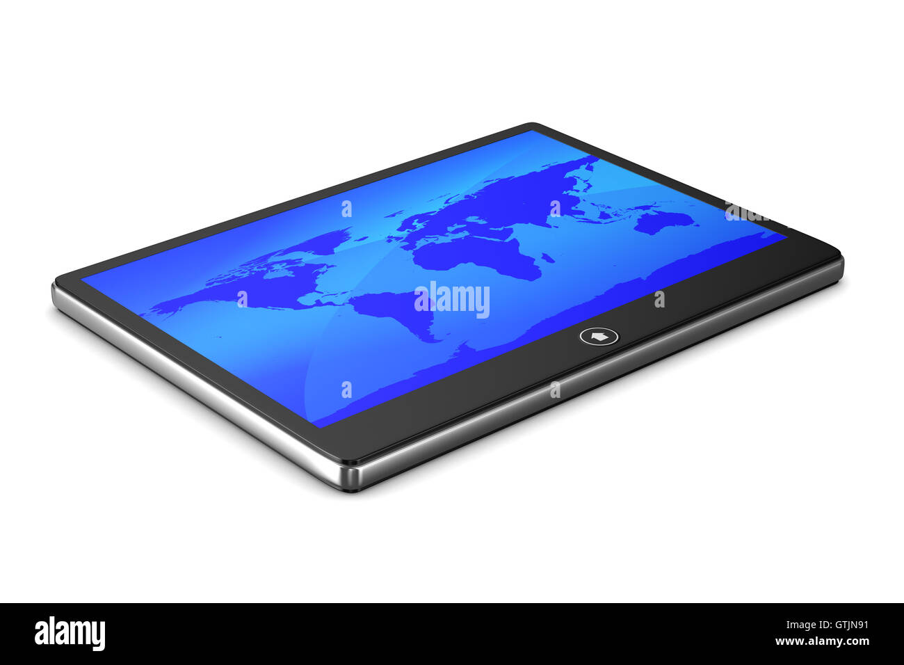 tablet on white background. Isolated 3D image Stock Photo - Alamy
