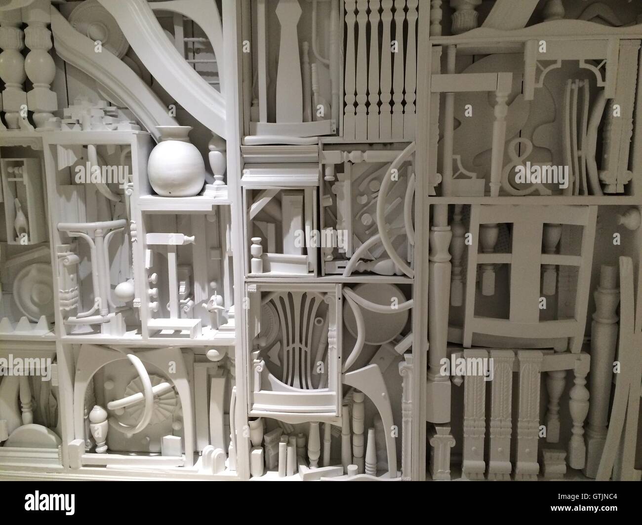 White wooden collage with late afternoon shadow, apostrophe, South ...