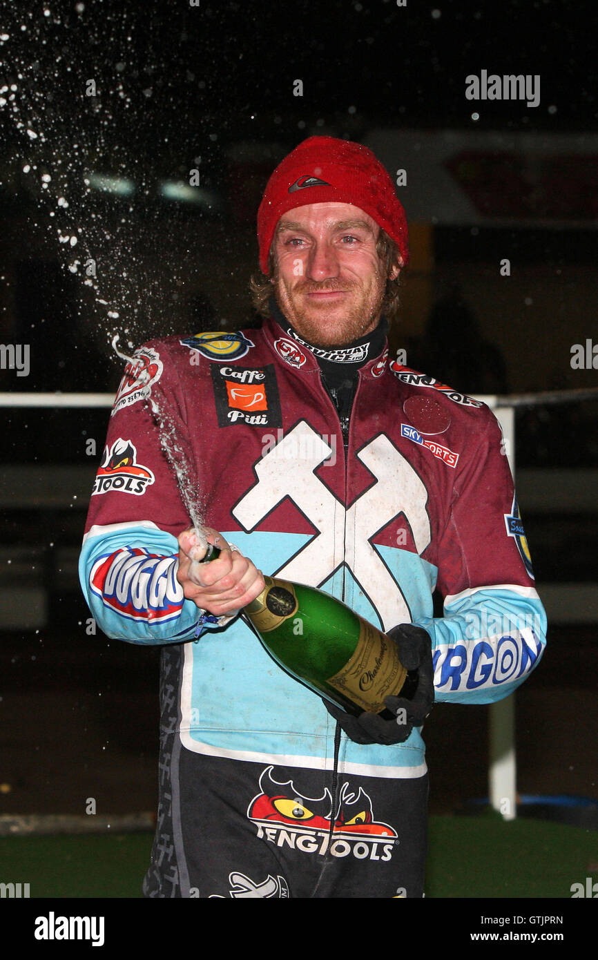 Adam Shields of Lakeside celebrates victory in the KO Cup Final ...