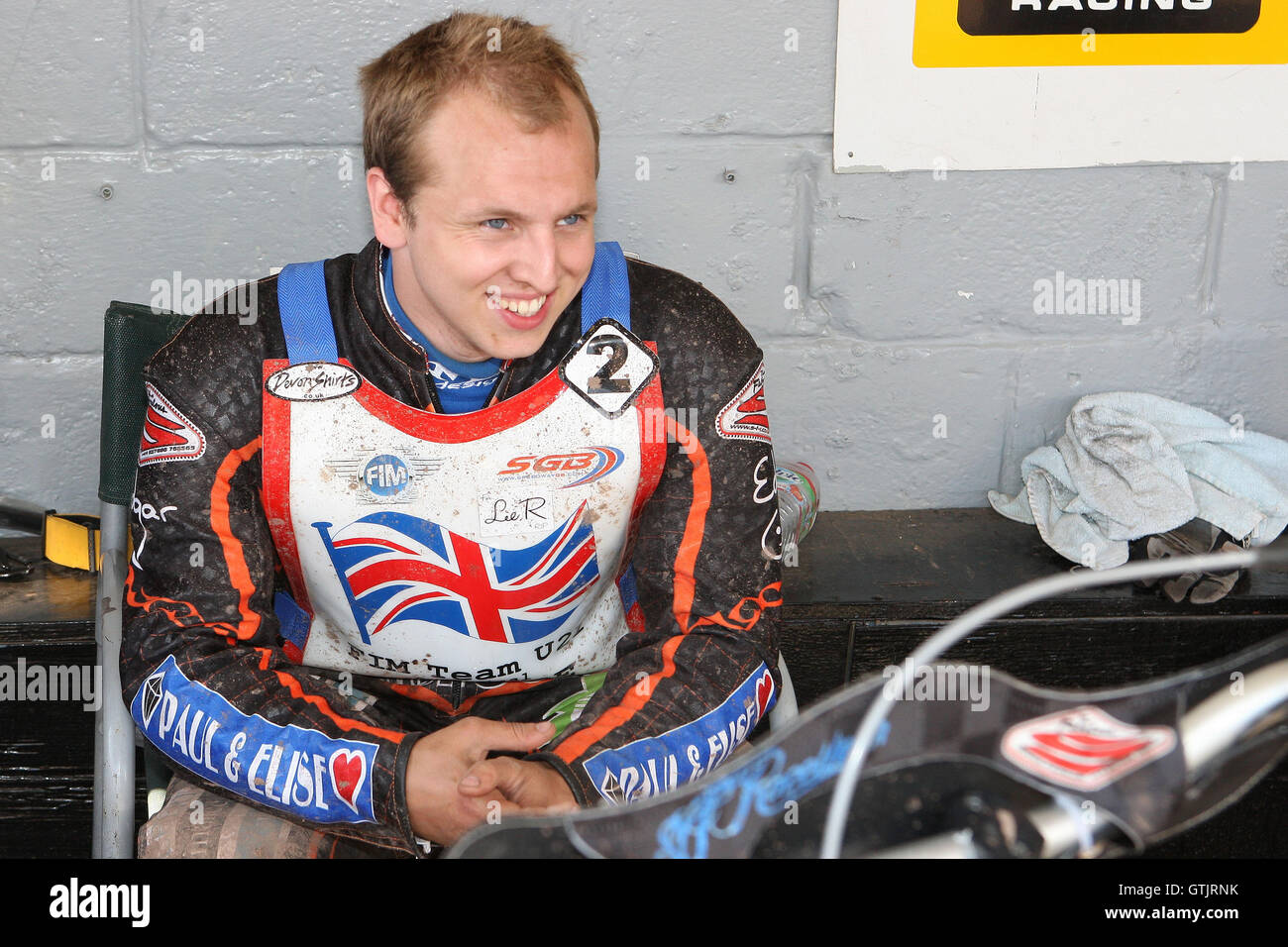 Joe Haines (GB) in the pits - FIM Speedway World Under-21 Team Cup Semi ...