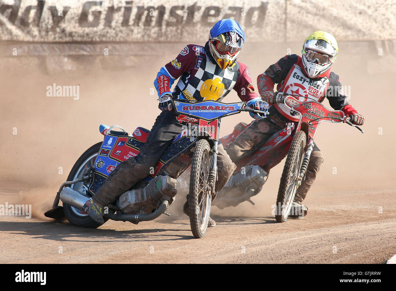 Heat 8: Hazelden (blue) and Sarjeant - Hackney Hawks vs Stoke Potters ...