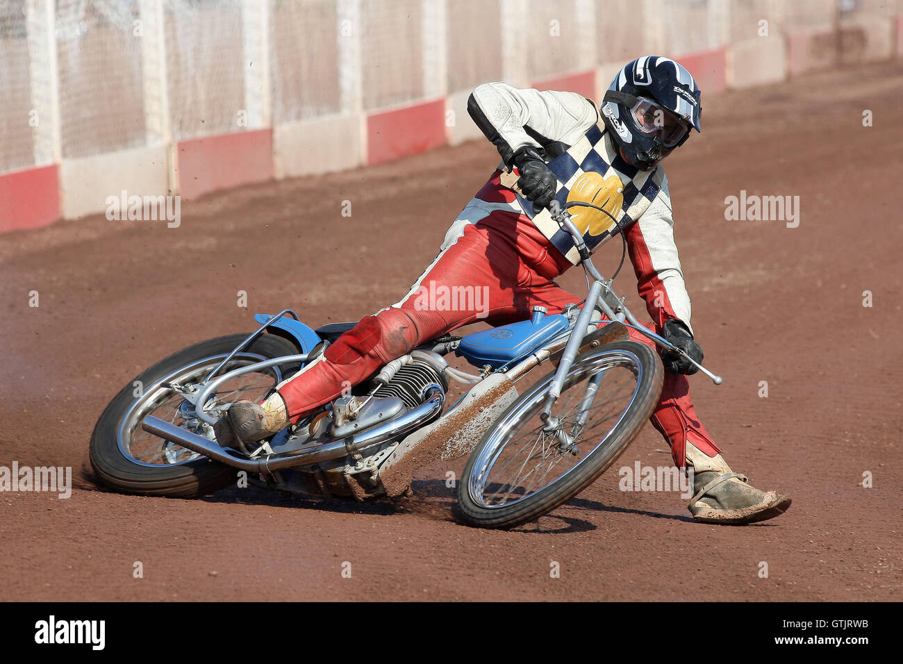 Hackney speedway legend Barry Thomas rides ahead of the meeting ...