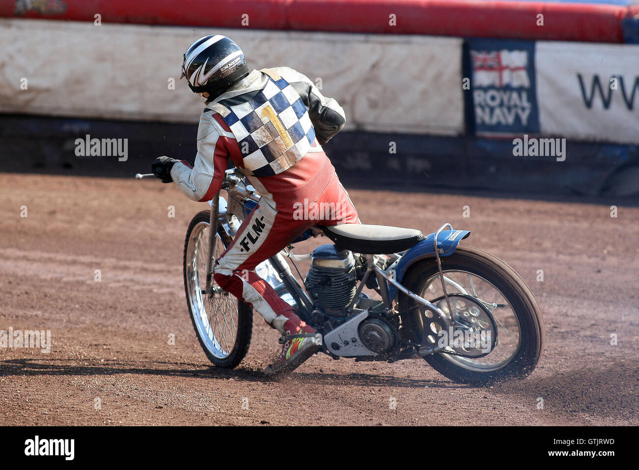 Hackney speedway legend Barry Thomas rides ahead of the meeting ...
