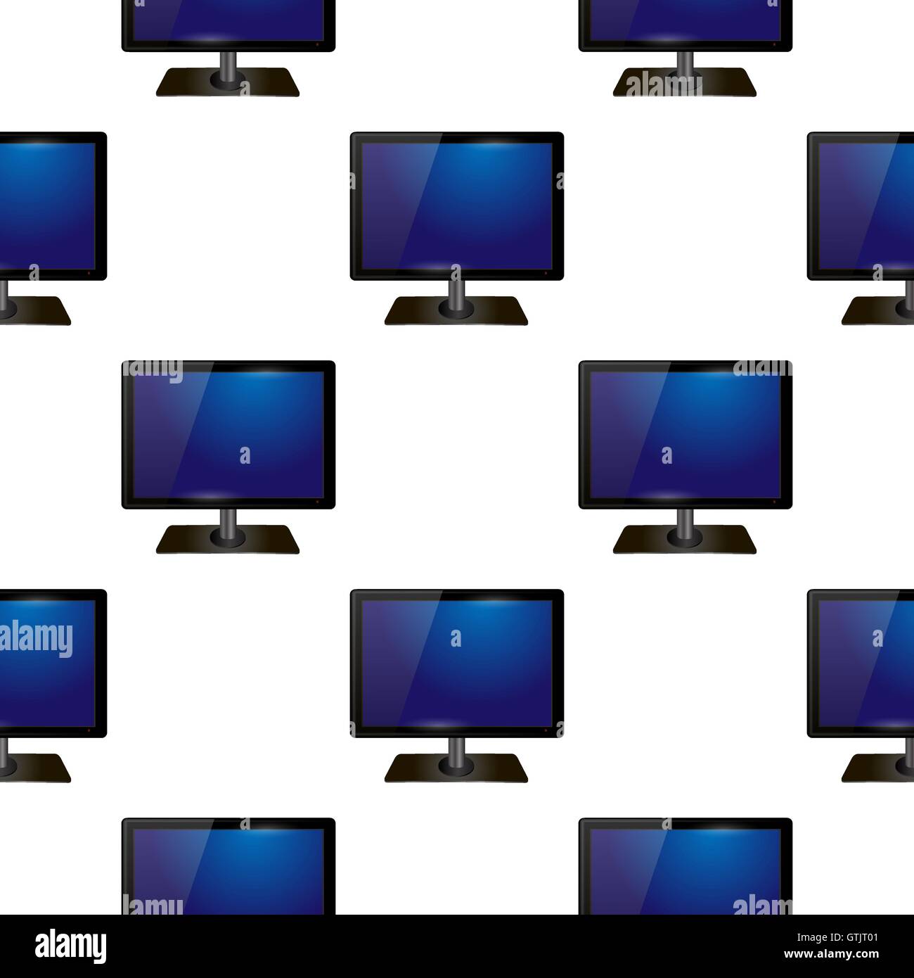 Screen Monitor Seamless Pattern Stock Vector Image & Art - Alamy