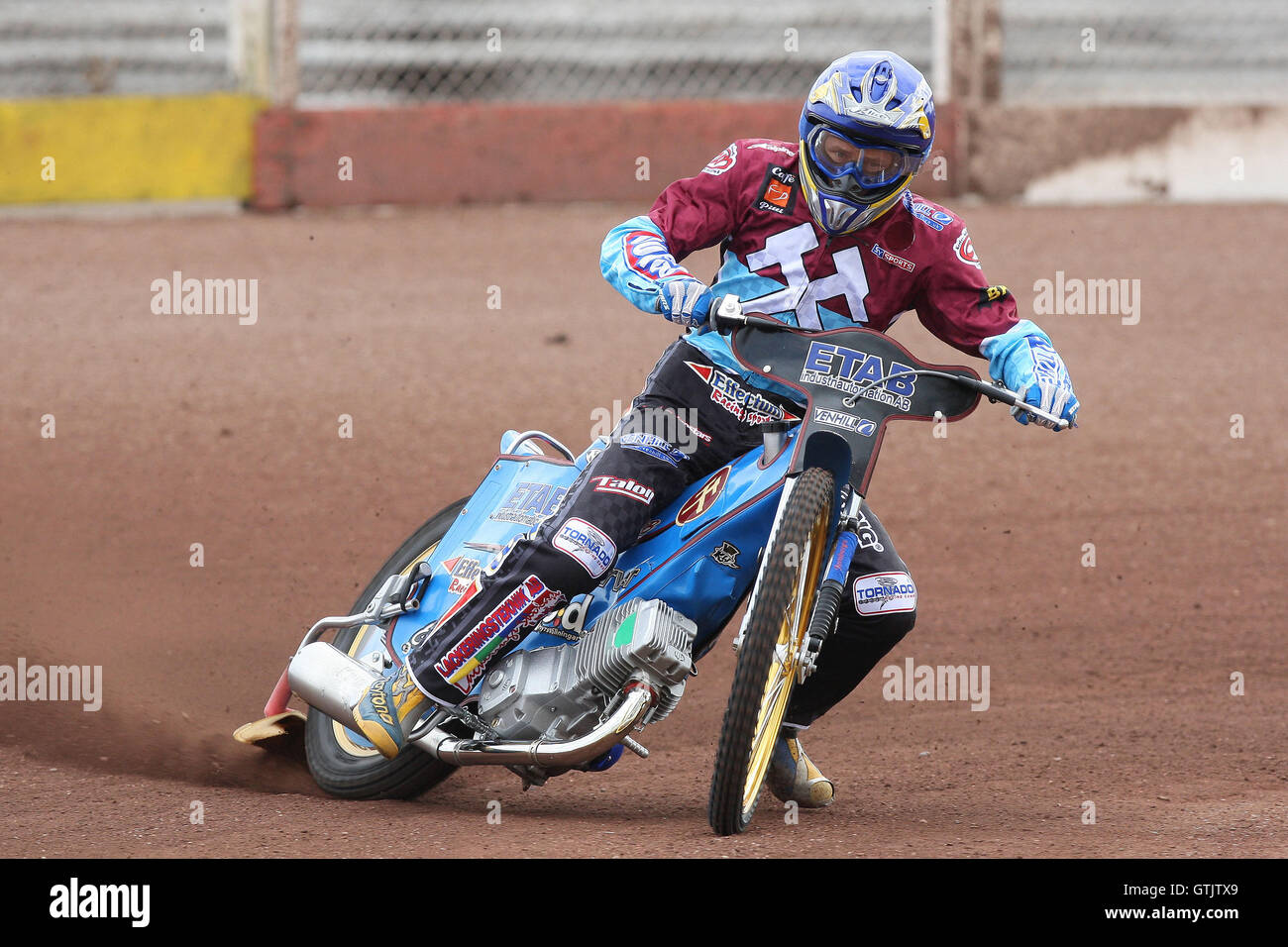 Jonas Davidsson rides for Lakeside Hammers during pre-season speedway ...