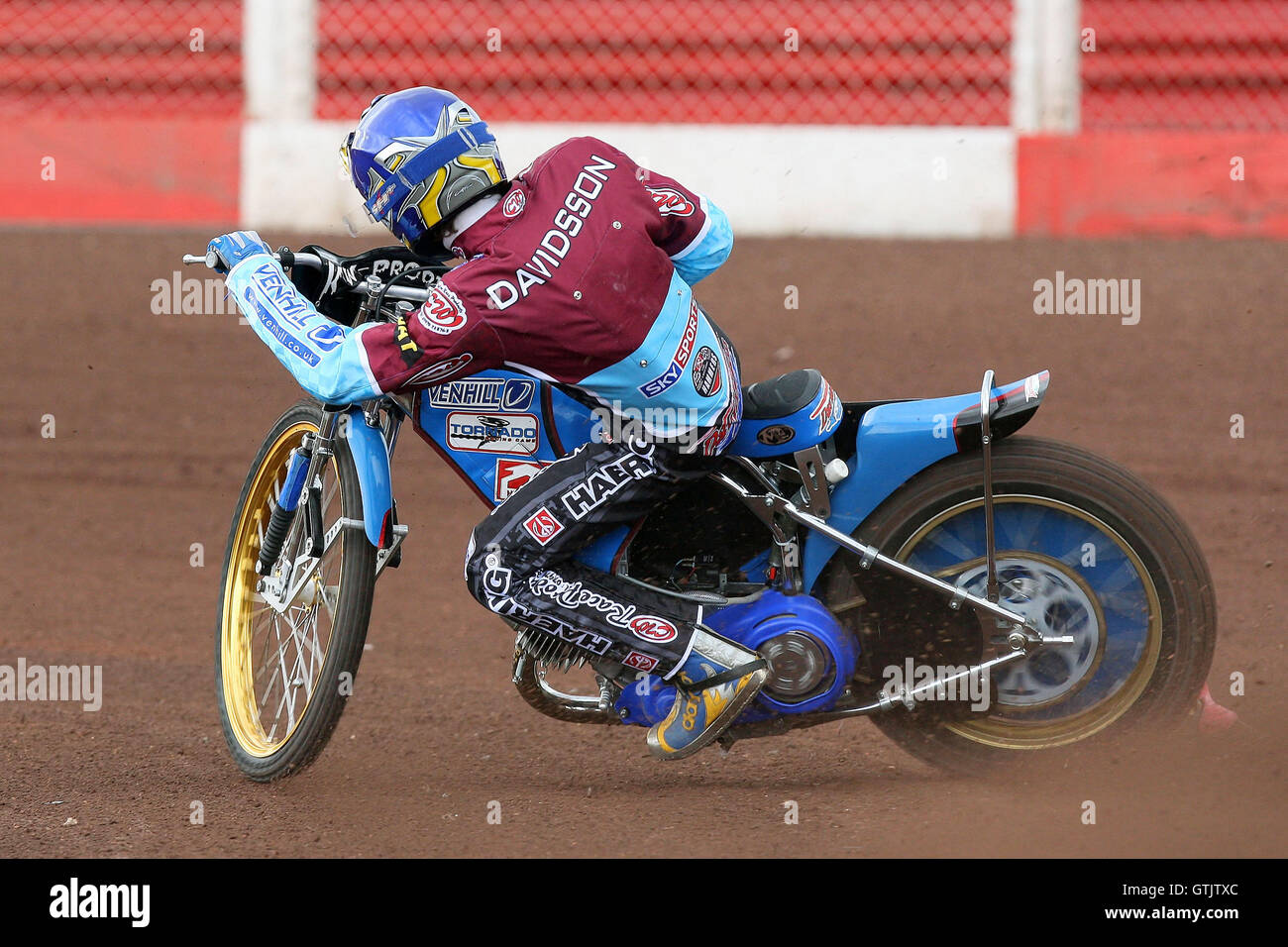 Jonas Davidsson rides for Lakeside Hammers during pre-season speedway ...