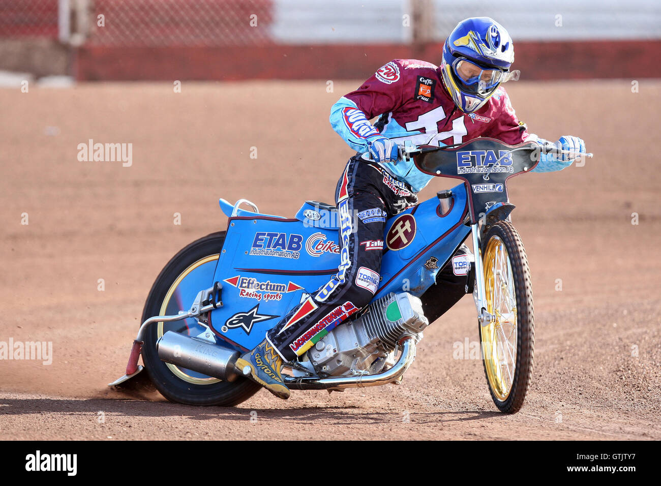 Jonas Davidsson rides for Lakeside Hammers during pre-season speedway ...