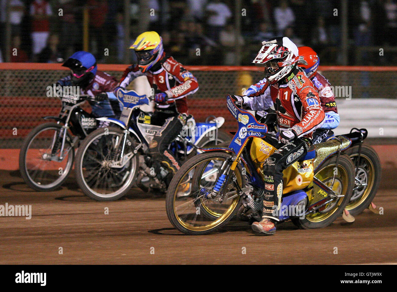 Heat 11: Krzysztof Kasprzak (tactical), Jonas Davidsson (red), Patrick ...