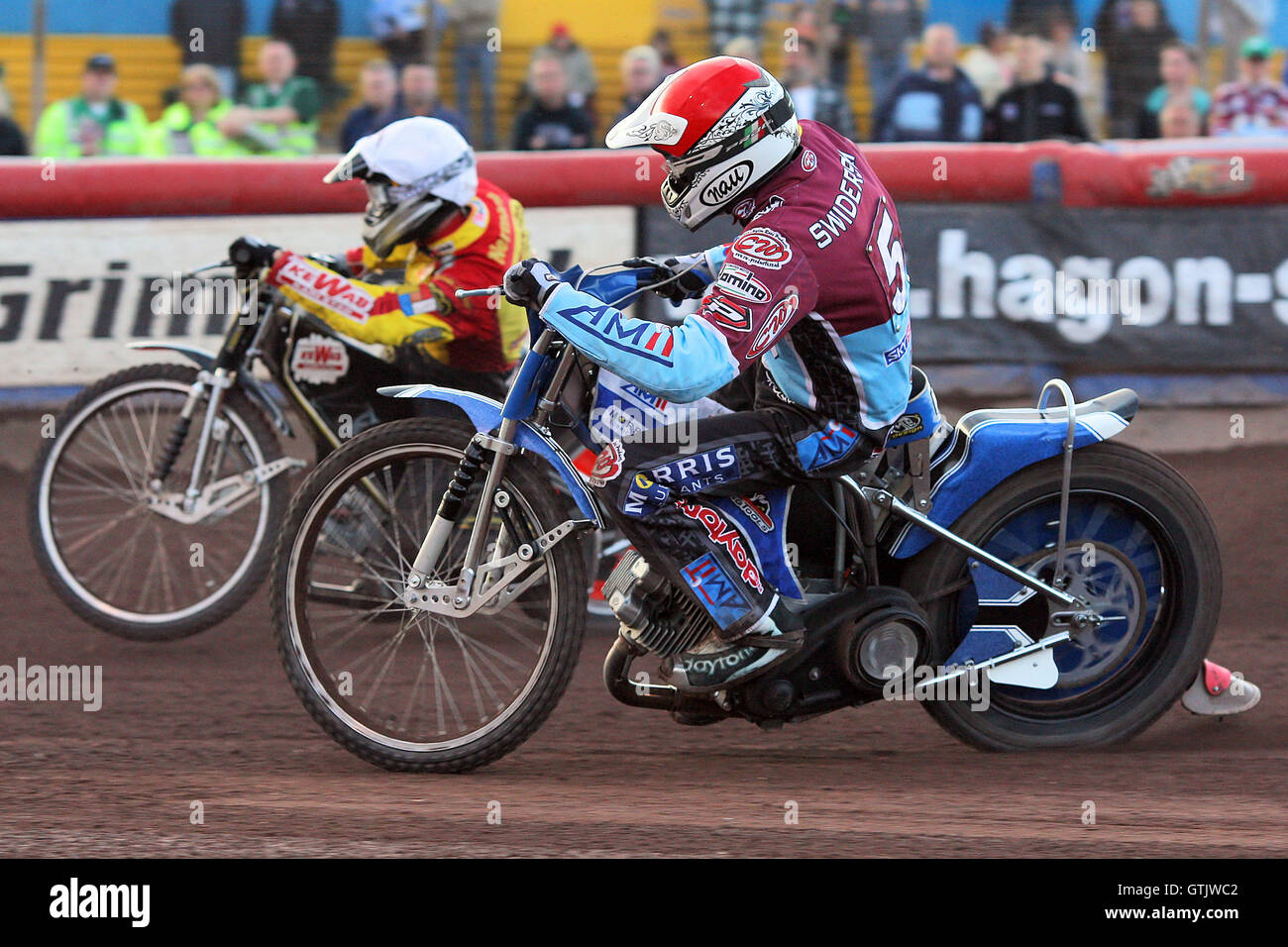 Heat 4: Daniel Nermark (white) and Piotr Swiderski - Lakeside Hammers ...