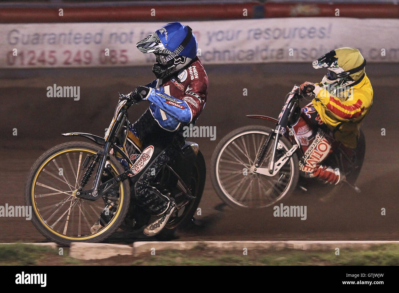 Heat 9: Kim Nilsson (blue) ahead of Carl Wilkinson - Lakeside Hammers ...