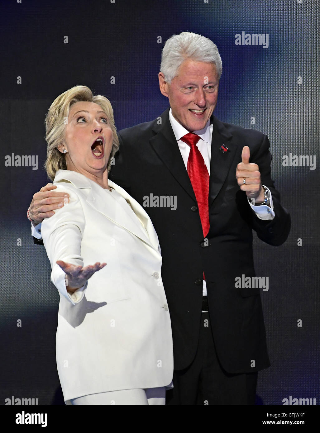 Former United States President Bill Clinton and Hillary Clinton, the ...