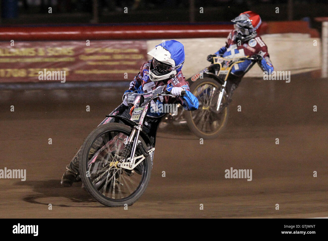 Heat 8: Kim Nilsson (red) and Rob Mear - Lakeside Hammers vs Coventry ...