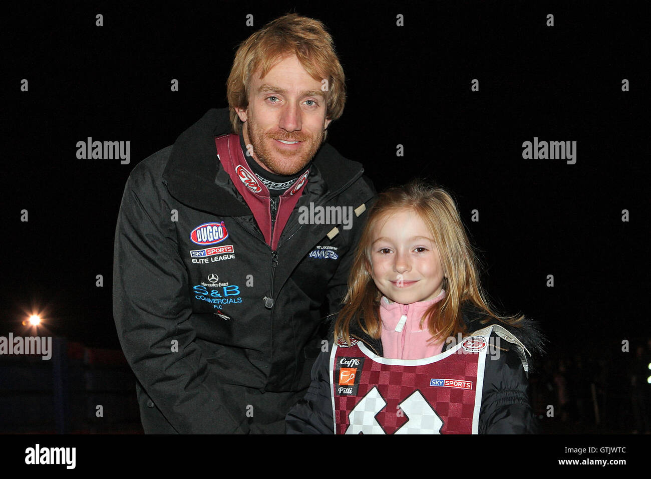 Adam Shields with the Lakeside mascot - Lakeside Hammers vs Coventry ...
