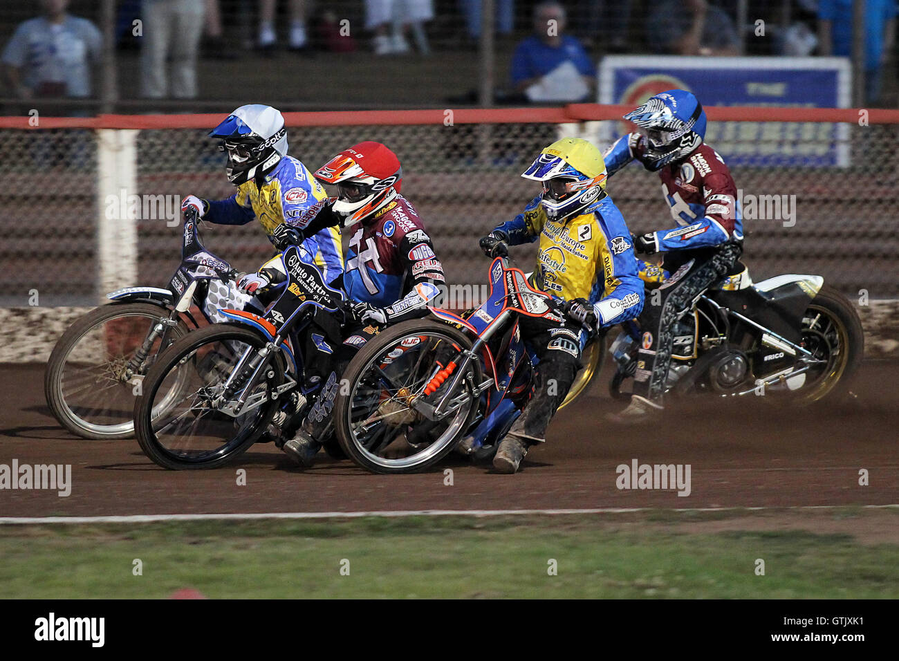 Heat 5: Peter Karlsson (red), Kim Nilsson (blue), Simon Gustafsson ...