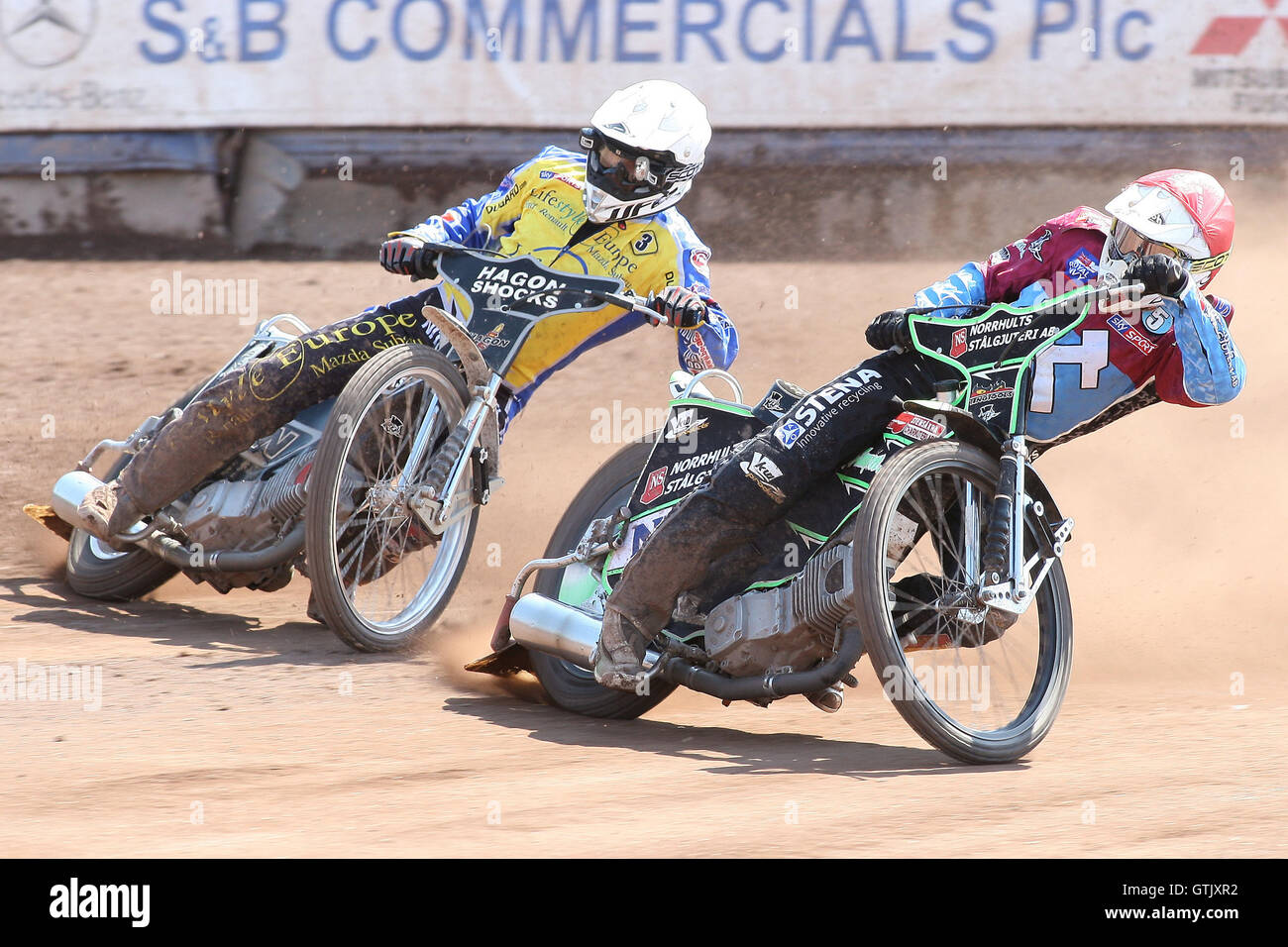 Heat 7: Gustafsson (white) and Ljung - Lakeside Hammers vs Eastbourne ...