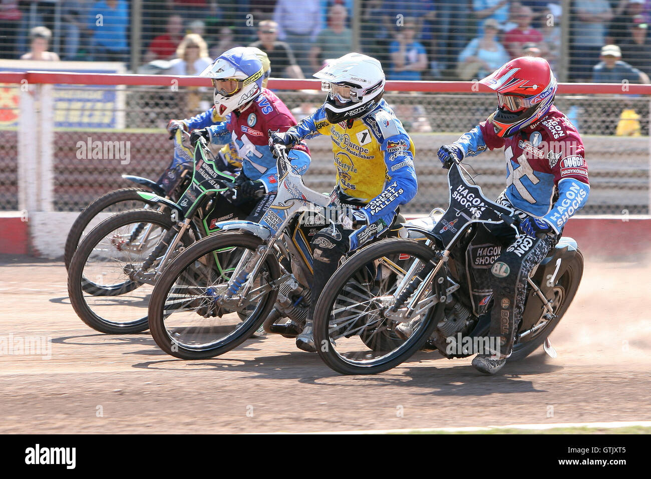 Heat 13: Richardson (red), Kylmakorpi (yellow), Pedersen (white) and ...