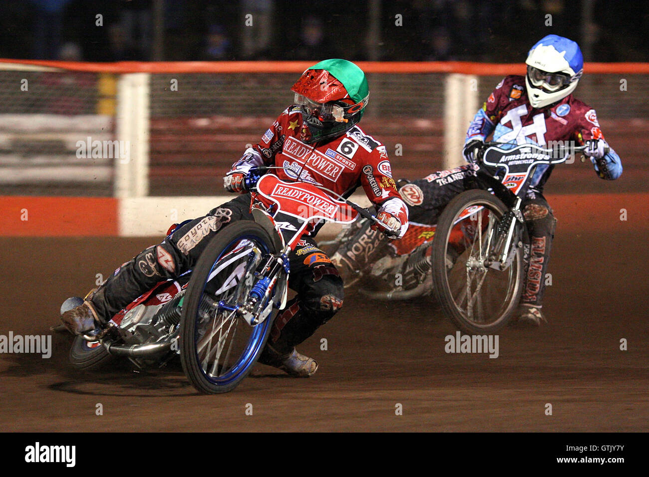Heat 2: Lee Complin (green) and Stuart Robson (blue) - Lakeside Hammers ...