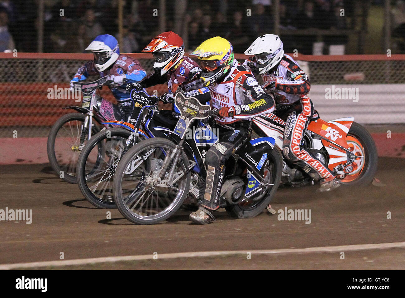 Heat 12: Patrick Hougaard (yellow), Linus Sundstrom (white), Rob Mear ...