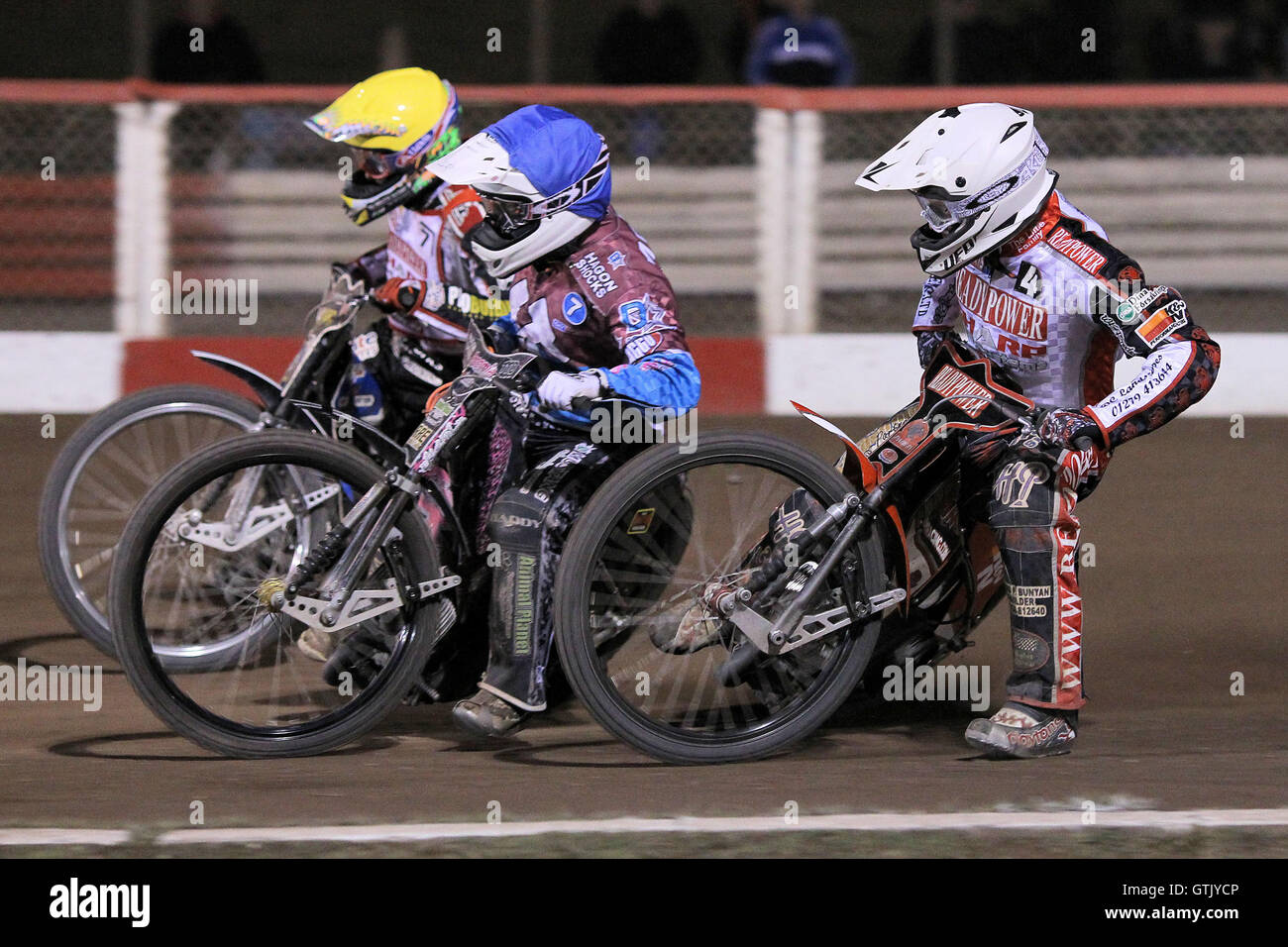 Heat 14: Linus Sundstrom (white), Rob Mear (blue) and Patrick Hougaard ...