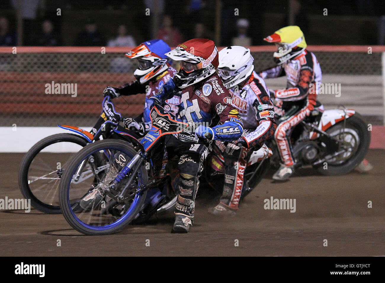 Heat 15: Davey Watt (red), Peter Karlsson (blue), Linus Sundstrom ...