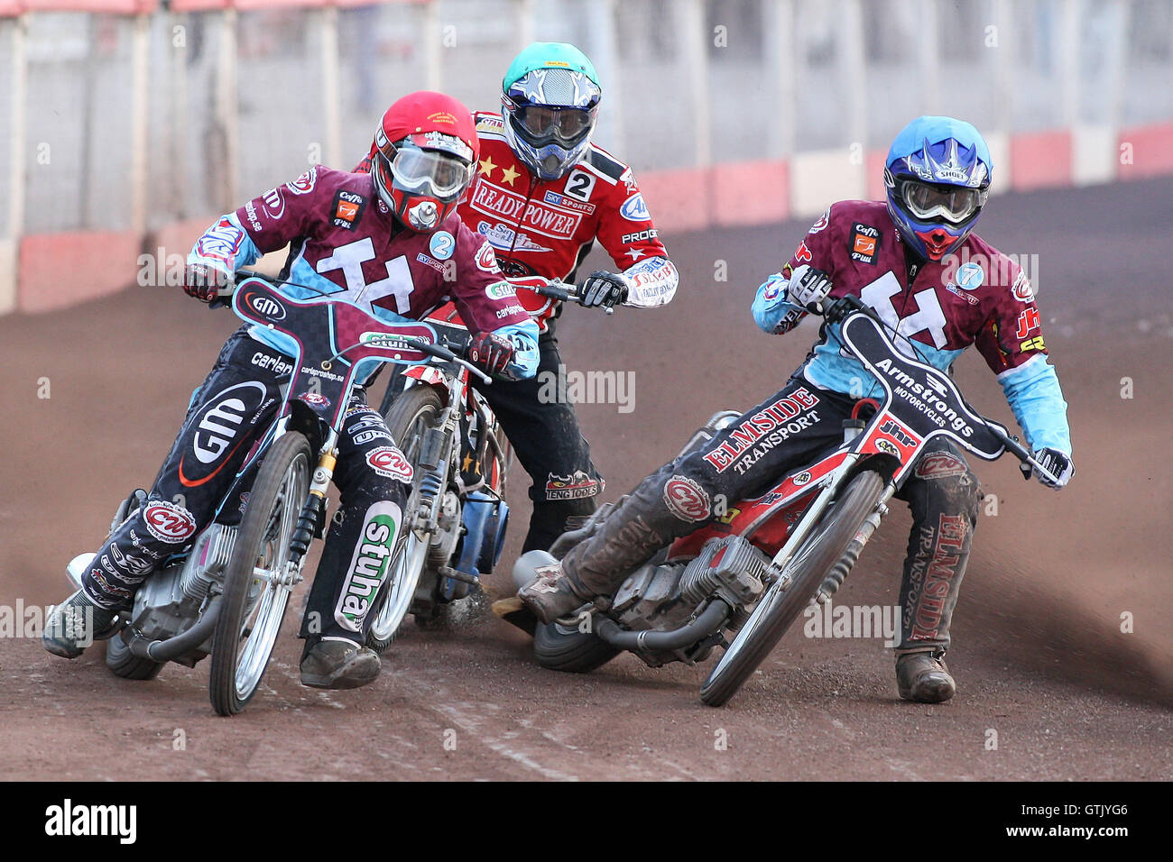 Heat 8: Joonas Kylmakorpi (red), Stuart Robson (blue) and Ales Dryml ...