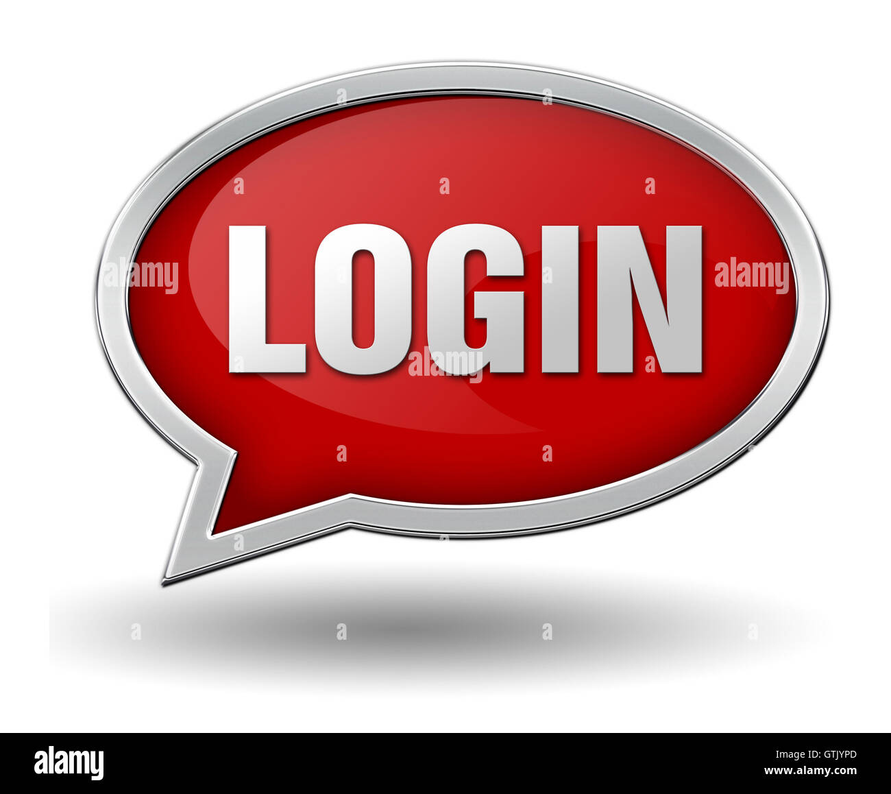 login badge concept 3d illustration Stock Photo - Alamy
