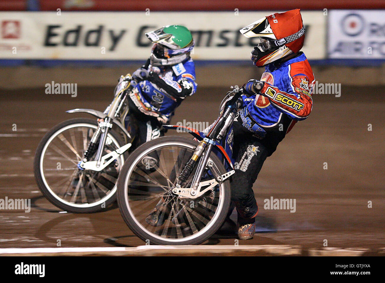 Heat 15: Andreas Jonsson (red) and Bjarne Pedersen - Lakeside Hammers ...