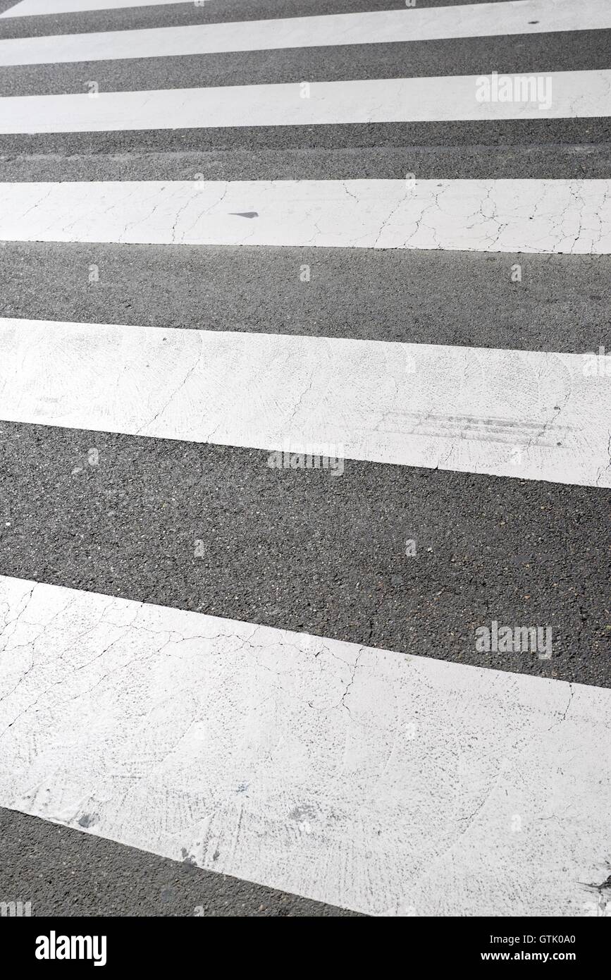 Zebra crossing without anyone crossing it Stock Photo - Alamy