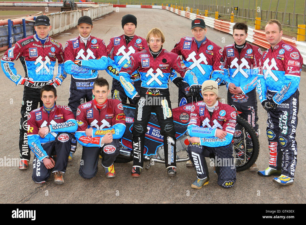 Lakeside Hammers riders pose for a team photograph - Lakeside Hammers ...