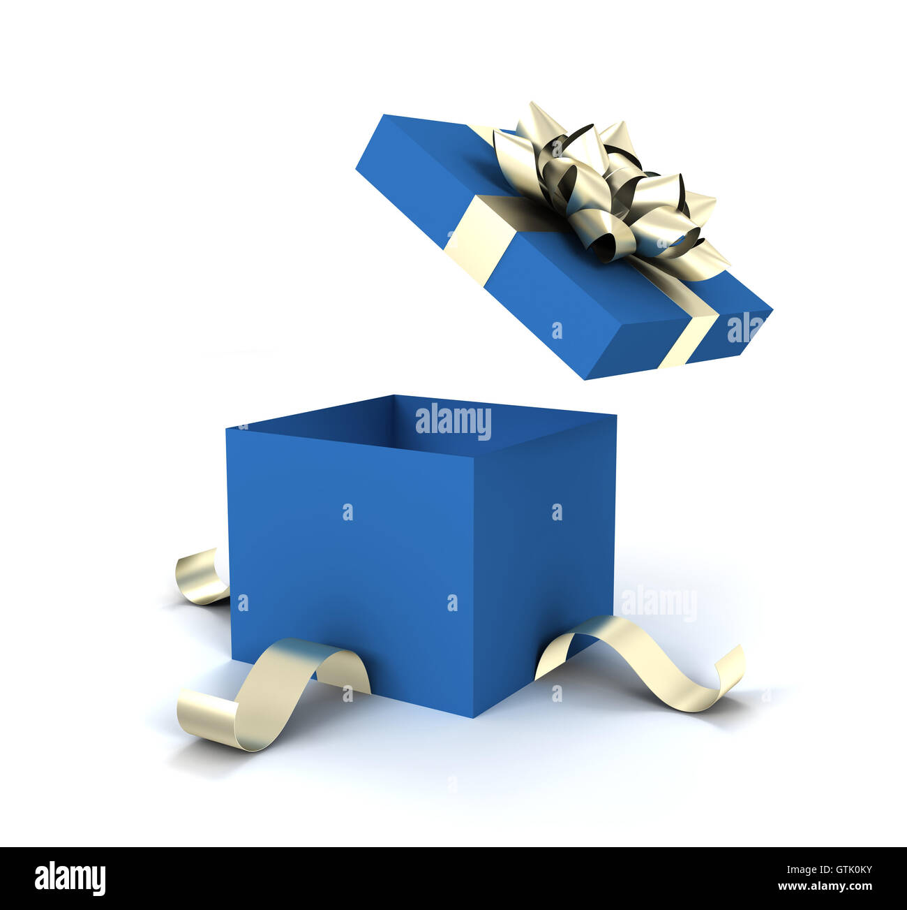 opened gift box concept 3d illustration Stock Photo - Alamy