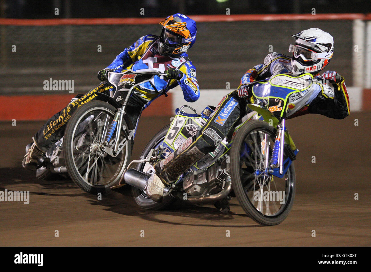 Heat 9: Simon Stead (white) and Lewis Bridger (blue) - Lakeside Hammers ...