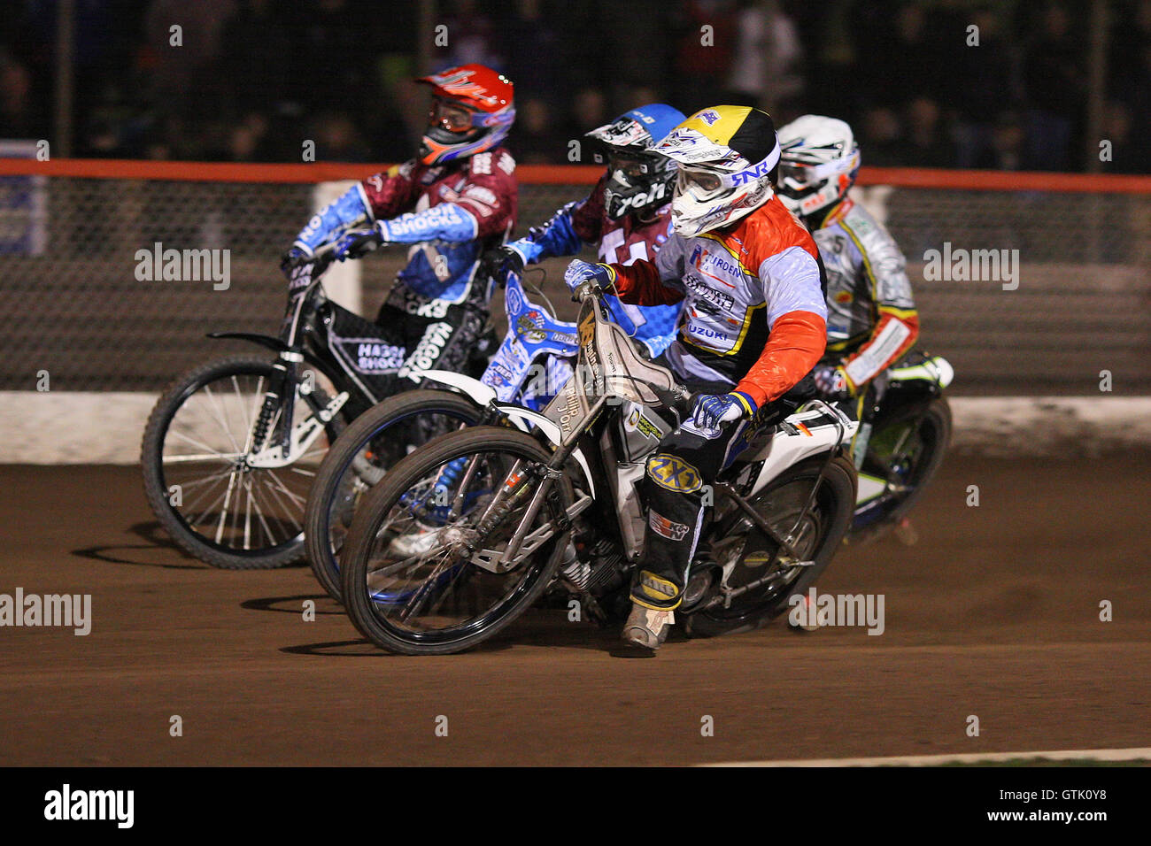 Heat 10 re-run: Kauko Nieminen (blue), Simon Stead (white), Cameron Woodward (yellow) and Lee ...