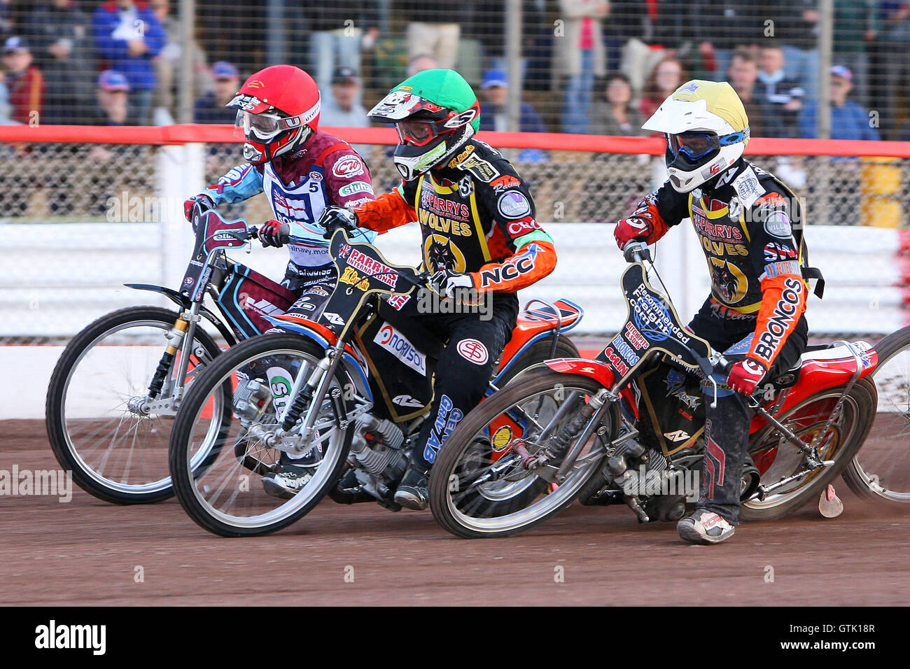 Heat 4: Peter Karlsson (green), Ty Proctor (yellow) and Joonas ...