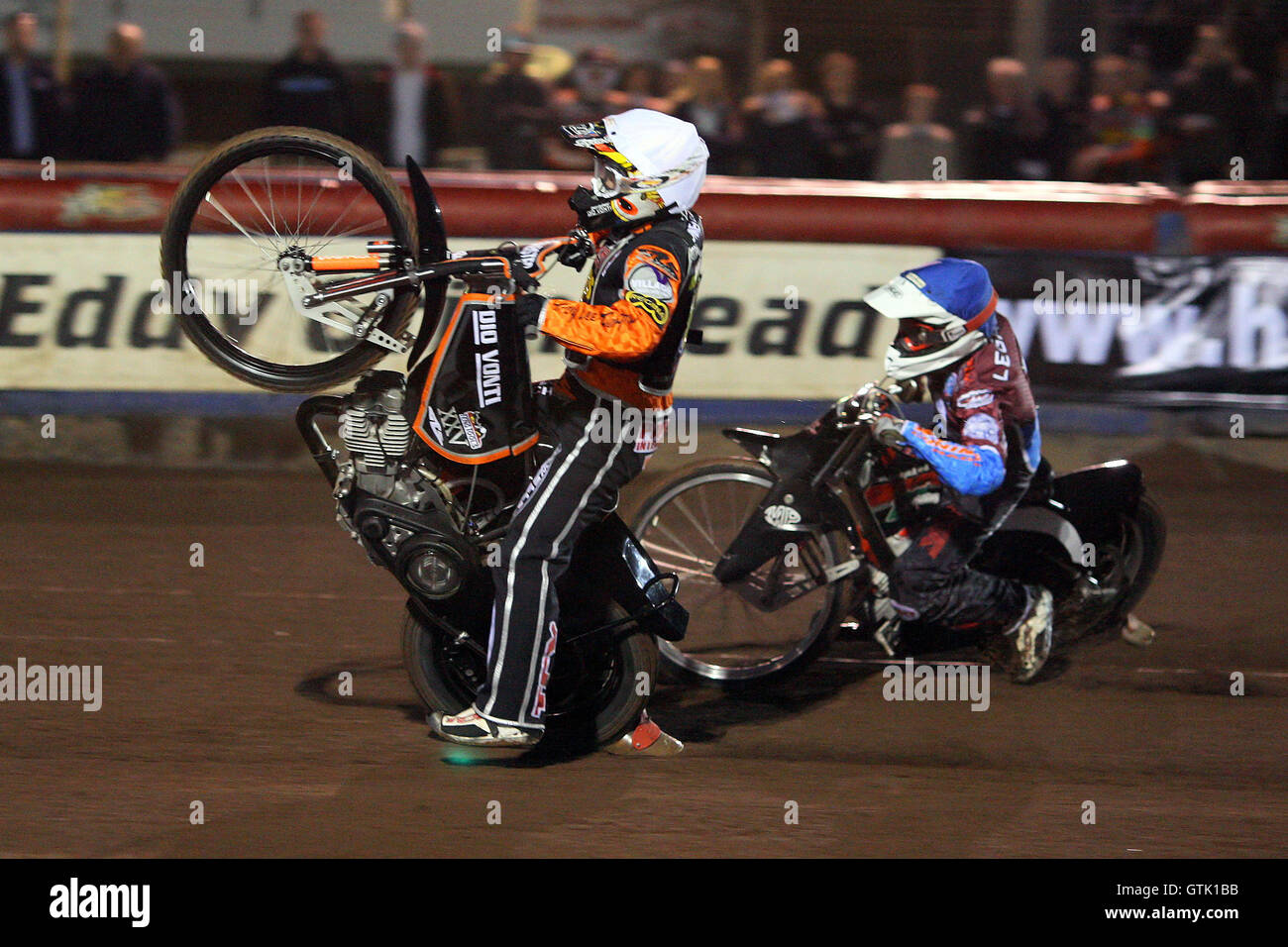Heat 2: Tyron Burmeister (white) crashes out alongside Kyle Legault ...