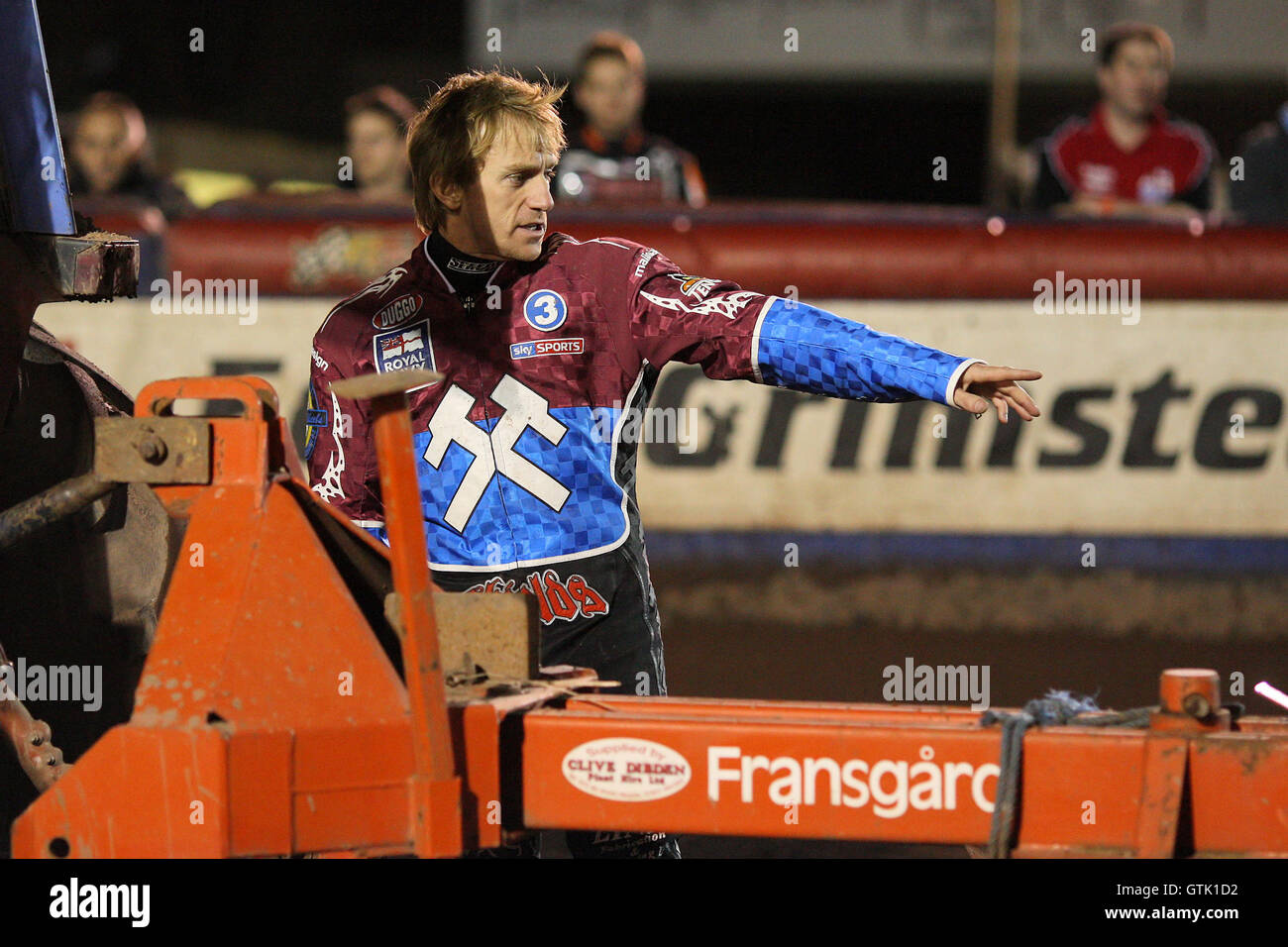Adam Shields of Lakeside supervises work to repair the track after heat ...